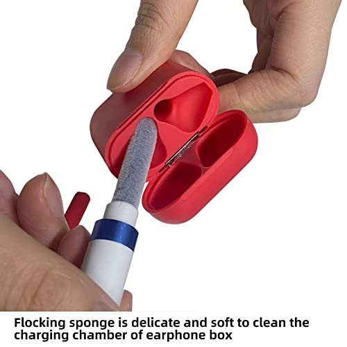 Airport Cleaner Kit,Airpods Cleaning Kit 4 in 1 Multi-Function Cleaning Pen Set Tool Soft Brush for Airpods Pro 1 2 Wireless Earphones, Airpods Cleaning Tools for Bluetooth Earphones Valentine's Day