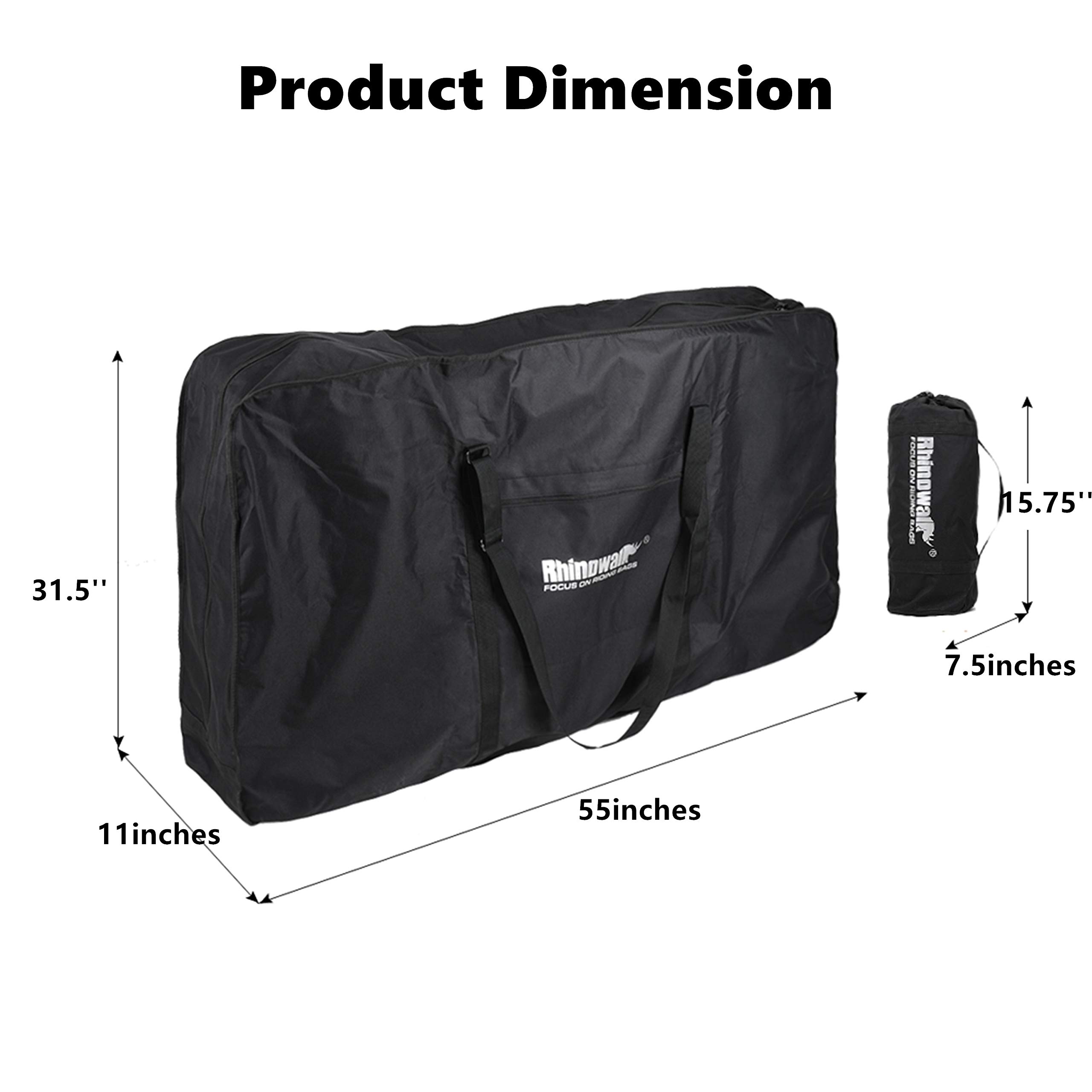 HUNTVP Bike Travel Bag Bicycle Transport Carrying Case with a Carry Bag for 26-29inch Folding Bike Foldaway Bicycle