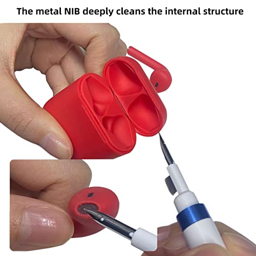 Airport Cleaner Kit,Airpods Cleaning Kit 4 in 1 Multi-Function Cleaning Pen Set Tool Soft Brush for Airpods Pro 1 2 Wireless Earphones, Airpods Cleaning Tools for Bluetooth Earphones Valentine's Day