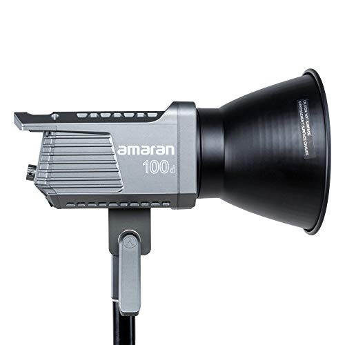 Amaran 100D LED Video Light, 130W CRI95+ TLCI96+ 39,500 lux@1m Bluetooth App Control 8 Pre-Programmed Lighting Effects DC/AC Power Supply, Made by Aputure