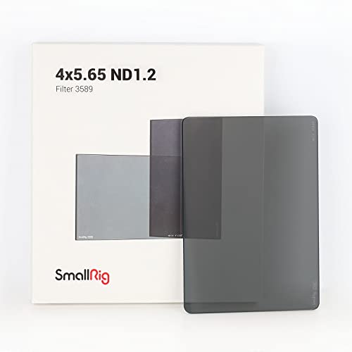 SmallRig 4 x 5.65 ND1.2 Filter (4 Stops), 4mm Thick Square Neutral Density Density Filter, with Multi-Layer Coatings Schott B270 Optical Glass, Fits for Matte Box – 3589