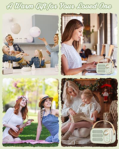 Greadio Retro Bluetooth Speaker, Vintage Speaker with Cute Old Fashion Style, Good Sound, Bluetooth 5.0, TF Card, AUX Input, USB Drive MP3 Player for Home,Outdoor,Travel,Party,Gift (Green)
