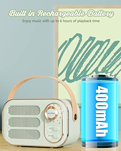 Greadio Retro Bluetooth Speaker, Vintage Speaker with Cute Old Fashion Style, Good Sound, Bluetooth 5.0, TF Card, AUX Input, USB Drive MP3 Player for Home,Outdoor,Travel,Party,Gift (Green)
