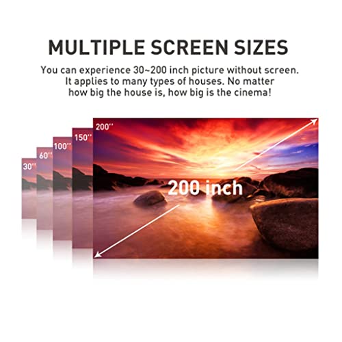 CXDTBH Projector Mini Android 9.0 4000mAh Battery,Support 4K Miracast Airplay Mobile Projector Video Beamer ( Color : D )