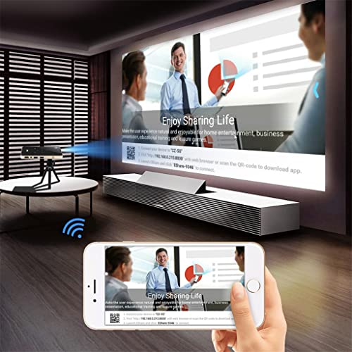 CXDTBH Projector Mini Android 9.0 4000mAh Battery,Support 4K Miracast Airplay Mobile Projector Video Beamer ( Color : D )