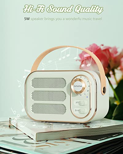 Greadio Retro Bluetooth Speaker, Vintage Speaker with Cute Old Fashion Style, Good Sound, Bluetooth 5.0, TF Card, AUX Input, USB Drive MP3 Player for Home,Outdoor,Travel,Party,Gift (Green)
