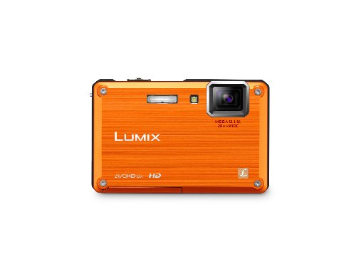 Panasonic Lumix DMC-TS1 12MP Digital Camera with 4.6x Wide Angle MEGA Optical Image Stabilized Zoom and 2.7 inch LCD (Orange)