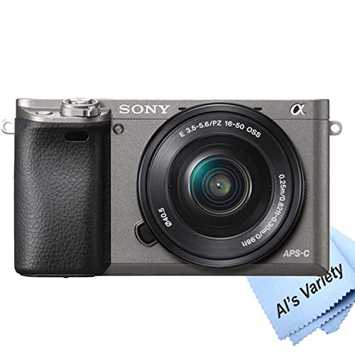 Sony a6000 Mirrorless Digital Camera(Graphite) with 16-50mm LensĀ + 32GB Card, Tripod, Case, and More (18pc Bundle)