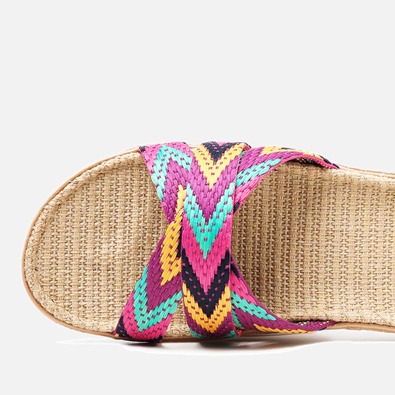 Yuanjay Sandal for Women Slingback Summer Flats Wedge Sandals Open Toe Anti Slip Beach Comfort Walking Slippers Slides Shoes