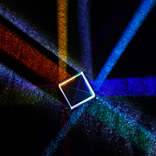 25mm Optical Glass X-Cube Prism RGB Dispersion Prism Physics and Decoration Light Spectrum Educational Model Photography Props