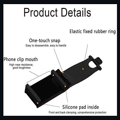 Car Steering Wheel Phone Mount, Portable Steering Wheel Phone Holder Mount Clip, Steering Wheel Smartphone Mount, Phone Holder Universal for Most Phones (Black)