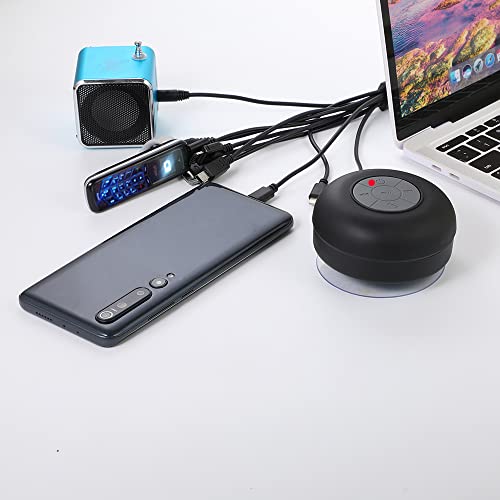 Cutwif 10 in 1 Universal Multifunction Cable Fit USB Charger Cell Mobile Phone MP4 Zaf Black