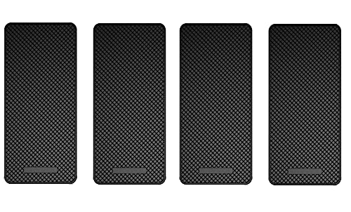 Ganvol 4 Pack Anti-Slip Sticky Pads 5.3 x 2.7 in, Dashboard Cell Phone Holder, Car Dash Non-Slip Radar Detector Mat, Slide Proof, Heat Resistant Don't Melt Under Hot Sun, Reusable After Washing