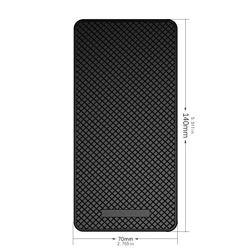 Ganvol 4 Pack Anti-Slip Sticky Pads 5.3 x 2.7 in, Dashboard Cell Phone Holder, Car Dash Non-Slip Radar Detector Mat, Slide Proof, Heat Resistant Don't Melt Under Hot Sun, Reusable After Washing