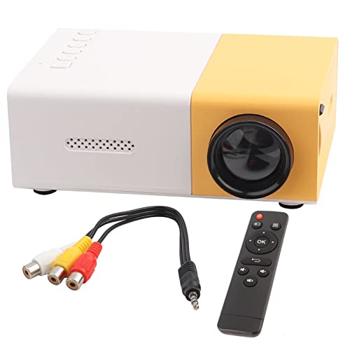 Mini Projector Portable 1080P LED Projector, Pocket Pico Video Projector for Home Theater Movie Projector, Outdoor Movie Projector, Cartoon, Kids Gift, HDMI USB TV AV Interfaces and Remote Control