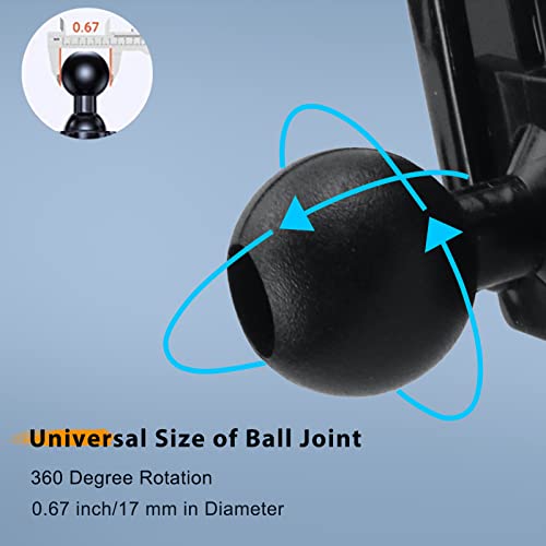Design for Honda Civic 2022 2023 Air Vent Clip for Car Mount with Diameter 0.67 inch (17mm) Joint Ball Strong Vent Grip Stuck Lock Base for Most Car Phone Mount Holders 2022 2023 Civic Accessories