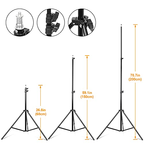 Wisamic Softbox Lighting Kit, 20X28 inch Photography Softbox Kit, 2800K-5700K 85W E27 Dimmable LED Light Head with Remote, Professional Photo Studio Equipment for Camera Product Shooting Selfie