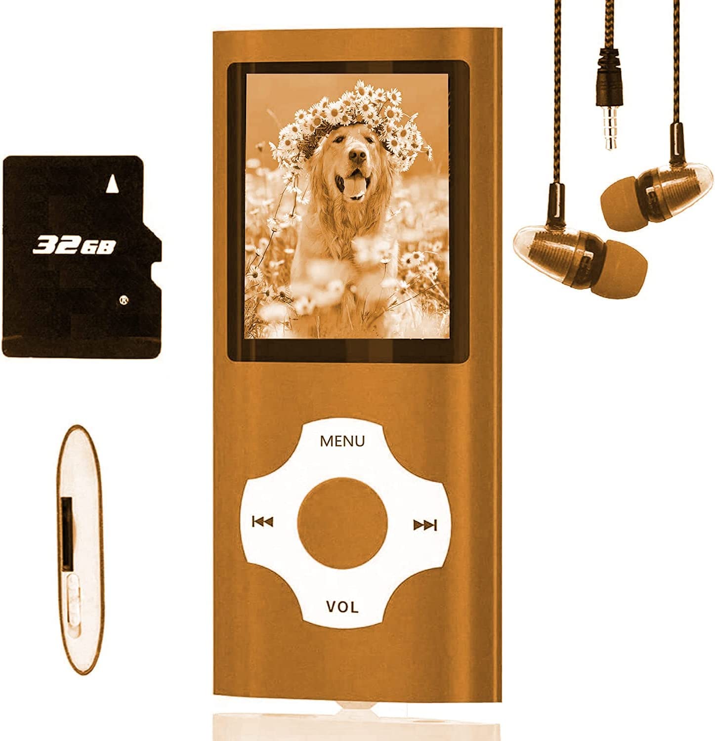 MP3 Player / MP4 Player, Hotechs MP3 Music Player with 32GB Memory SD Card Slim Classic Digital LCD 1.82'' Screen Mini USB Port with FM Radio, Voice Record