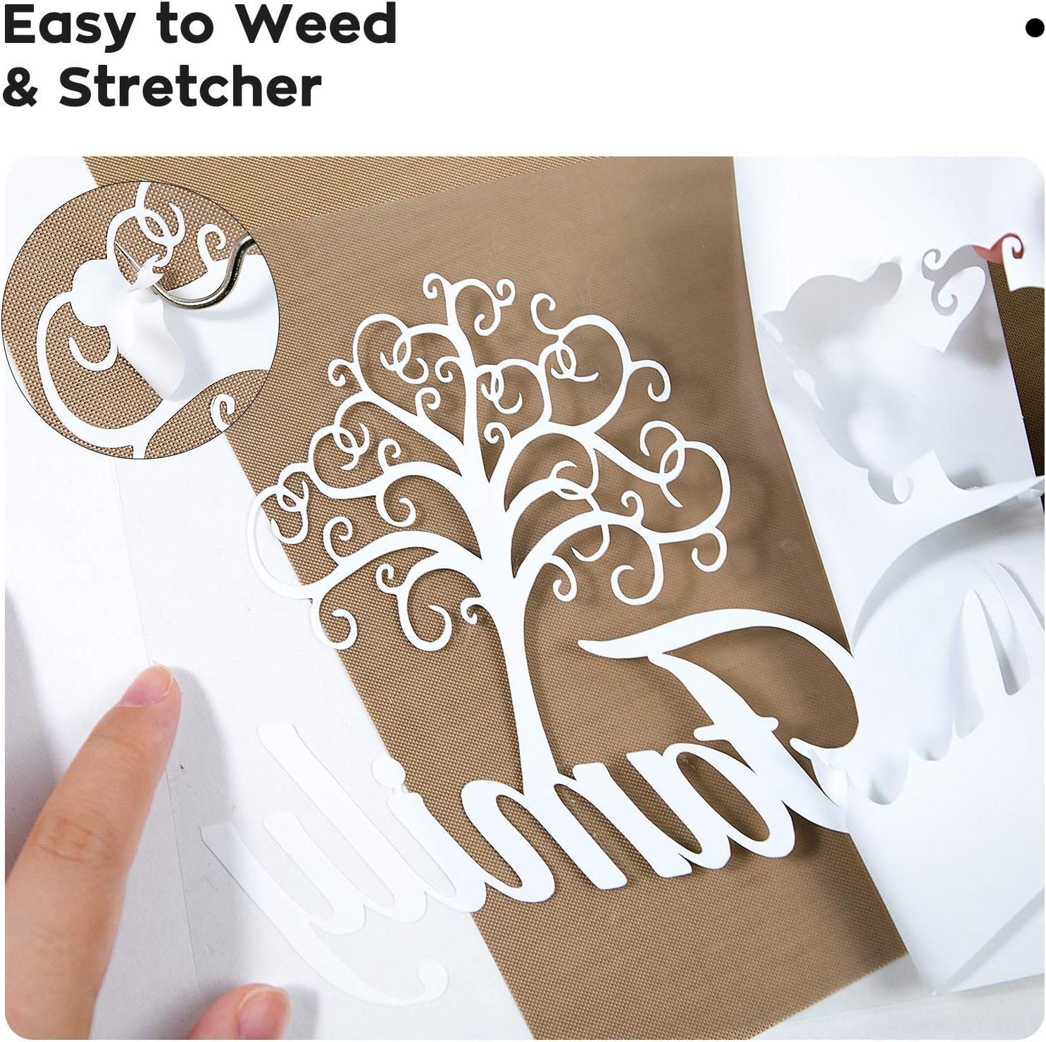 Dysania White HTV Heat Transfer Vinyl Bundle- 10 Pack 12"x12"Sheets HTV Vinyl, Pu Iron on Vinyl for T-Shirt,Easy to Cut & Weed for Heat Vinyl Design