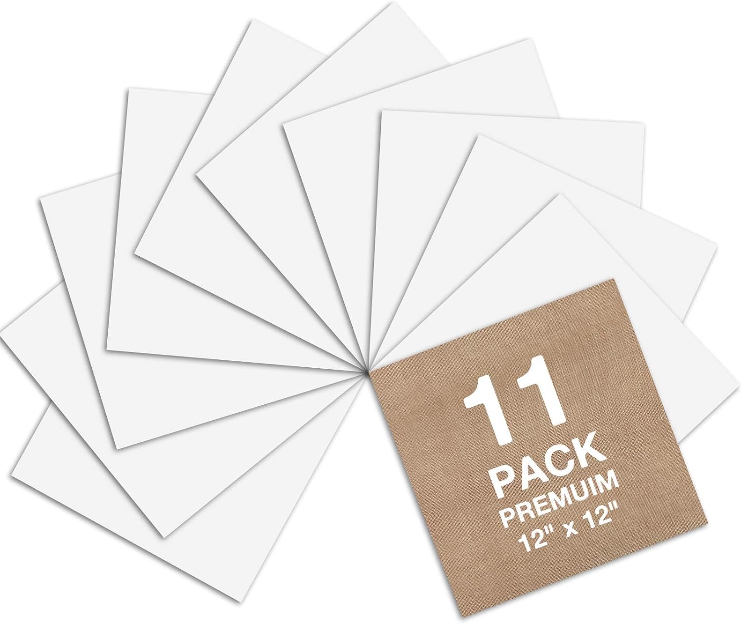 Dysania White HTV Heat Transfer Vinyl Bundle- 10 Pack 12"x12"Sheets HTV Vinyl, Pu Iron on Vinyl for T-Shirt,Easy to Cut & Weed for Heat Vinyl Design