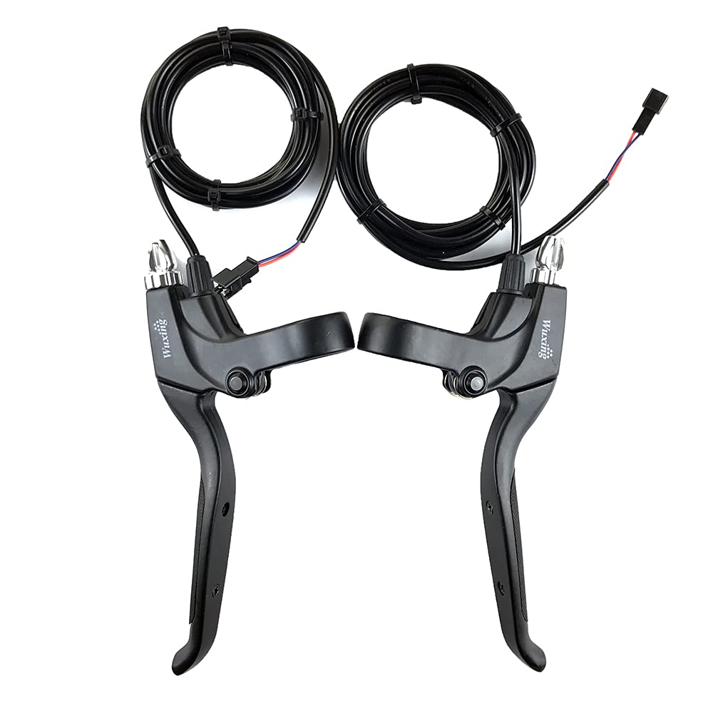 Ebike WUXING 115PDD E Brake Lever Electric Bicycle E-Scooter Bicycle Cut Off Power Brake 2 Pin SM Connector for MTB Road Bike Conversion Kit