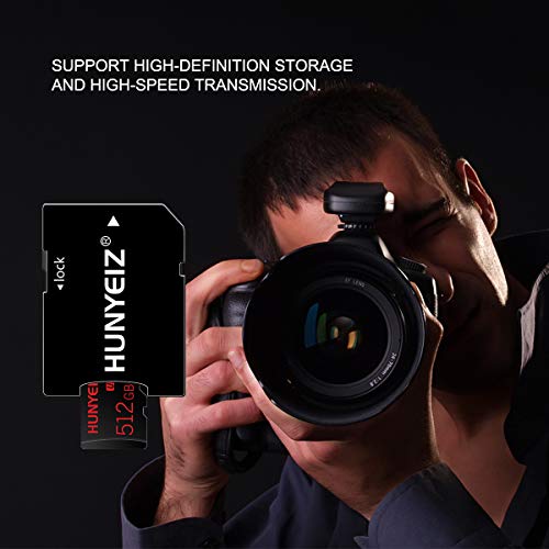 512GB Micro SD Card High Speed Class 10 microSDXC UHS-I Memory Card for Mobile Phone,Tablet,Camera with SD Adapter(512GB)