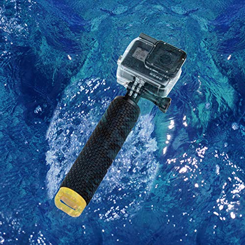 SOONSUN Waterproof Floating Hand Grip for GoPro Hero 11, 10, 9, 8, 7, 6, 5, 4, 3, 2, Hero Session, Fusion, Max, AKASO, SJCAM, DJI Osmo Action Camera Handler Handle Mount Accessories for Sports Camera