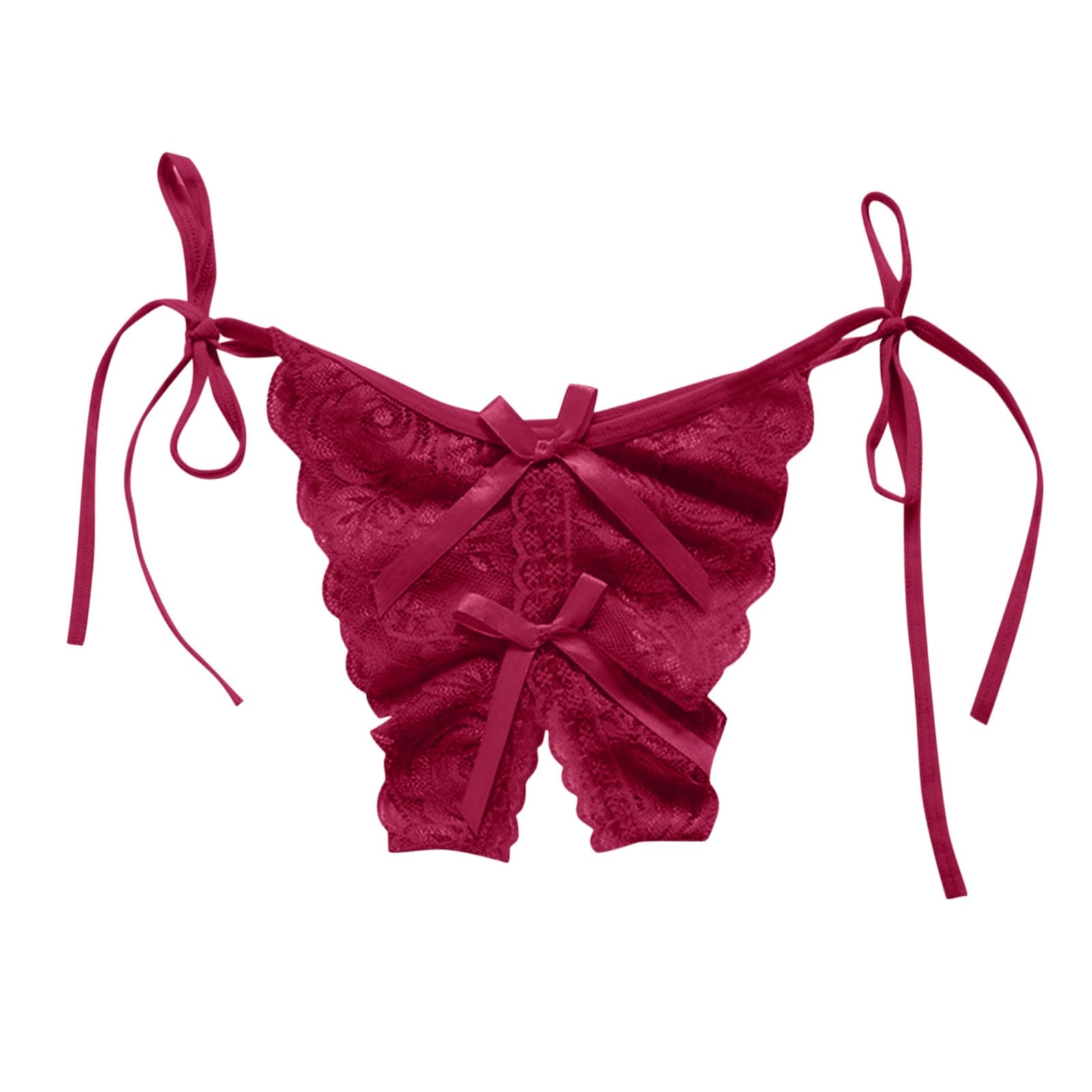 Remote Control Panties for Women Pleasure Women Low Waist Large Size Sexy Lace Banding Underwear (Wine, One Size)