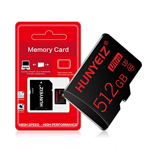 512GB Micro SD Card High Speed Class 10 microSDXC UHS-I Memory Card for Mobile Phone,Tablet,Camera with SD Adapter(512GB)