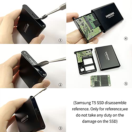 ANDYCINE Magnalium Case for mSATA SSD Compatible for Atomos Ninja V,V+, Ninja Flame, Ninja Inferno, and Shogun Inferno with mSATA to SATA Adapter