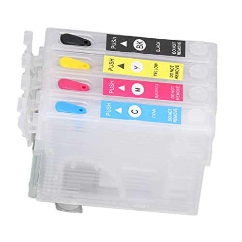 FTVOGUE Ink Cartridge,4 Colors Printing Accessory Part PP for Photo Paper Document (T1401/T1402/T1403/T1404)