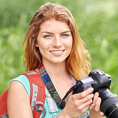 Saintrygo 4 Pieces Woven Vintage Camera Strap for All DSLR SLR Camera Universal Neck Shoulder Strap for Men Women Photographers, 4 Styles