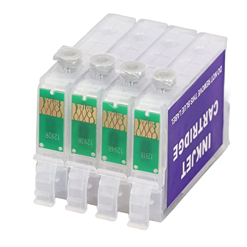 FTVOGUE Ink Cartridge,4 Colors Printing Accessory Part PP for Photo Paper Document (T1401/T1402/T1403/T1404)