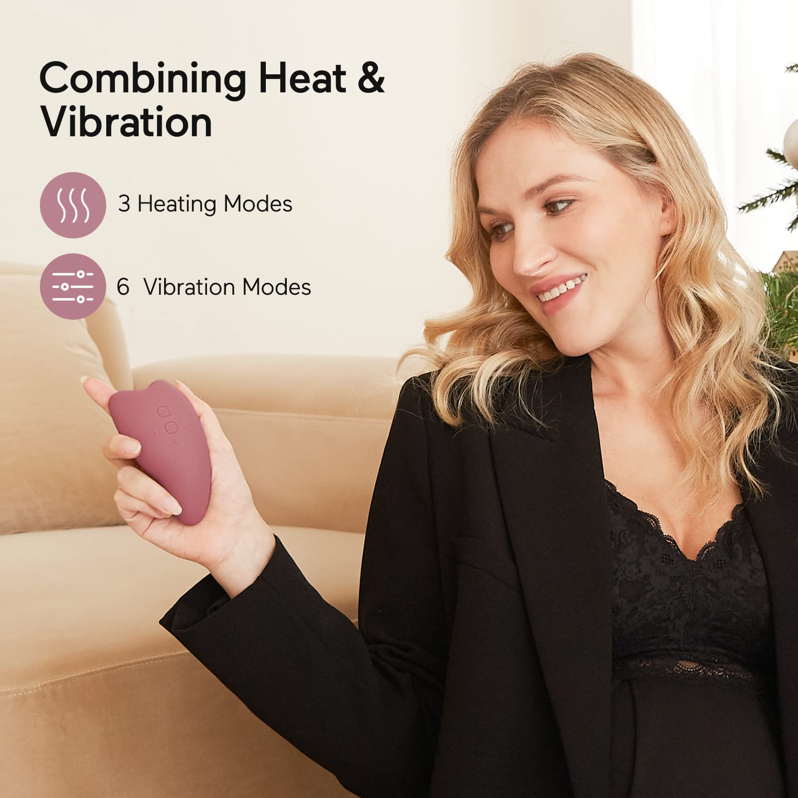 Momcozy Double Lactation Massager Warming for Breastfeeding, Pumping, Heat & Vibration for Improve Milk Flow, Breastfeeding Essentials for Clogged Ducts, Engorgement