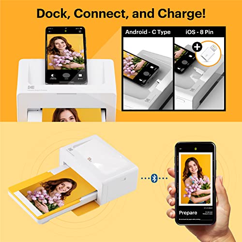 KODAK Dock Plus 4Pass Instant Photo Printer (4x6 inches) + 90 Sheets Gift Bundle