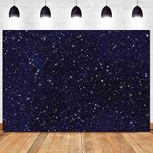HQM 8x6FT Soft Fabric/Polyester Backdrop Night Sky Star Universe Space Starry Photo Background Boy or Girl Birthday Party Decor Banner