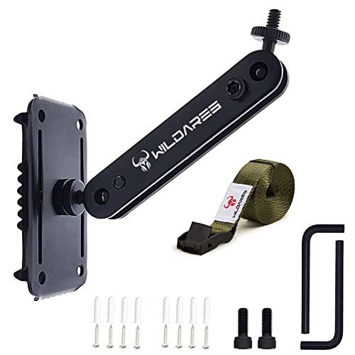 WILDARES Trail Camera Mounting Bracket,Hunting Pro Gear Acccessery, Wildlife Cam Mount, Deer Monitor Mount, Hunter Camera Kit,Nylon Fiber Strap,Heavy-Duty Metal,Black,5.9x3.7x2.5 inch (1 PCS)