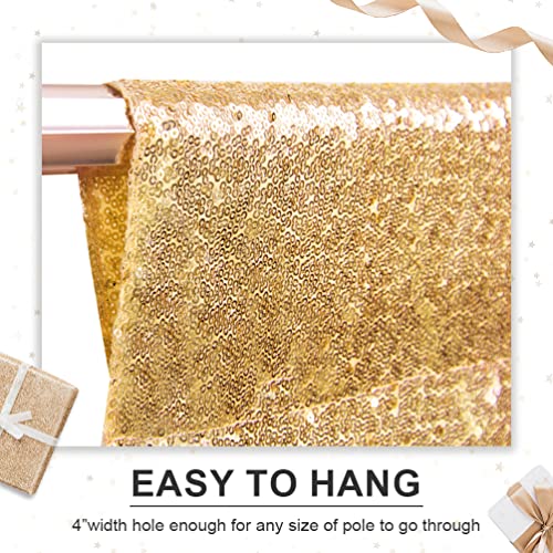 Sparkly Gold PartyDelight Sequin Backdrop, Photography, Christmas Backdrop, 6Ft x 7Ft