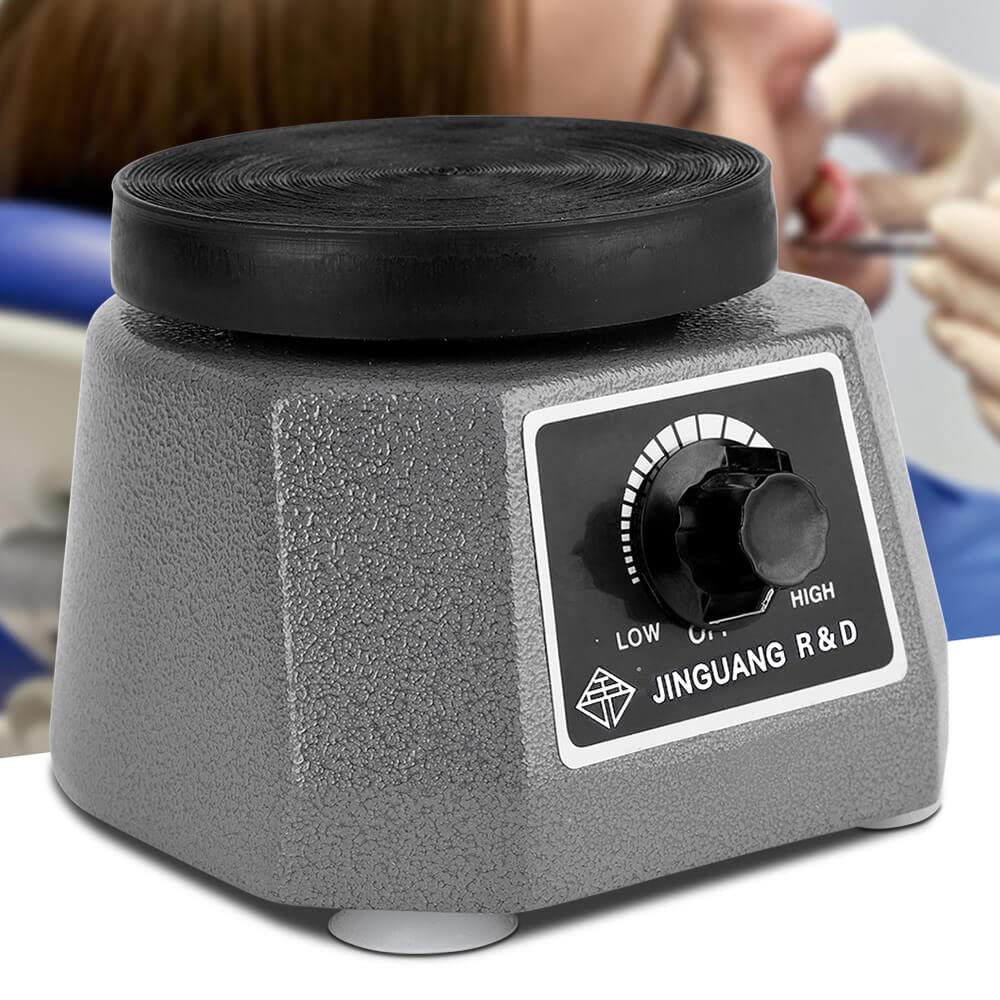 Lab Vibrator,Lab Equipment Vibrator,Round Shaker Oscillator,Plaster Vibrator, Vibrator Oscillator Shaker,Gypsum Mixing Machine,4" Vibrator Plate Dental Equipment Machine,110V 100W