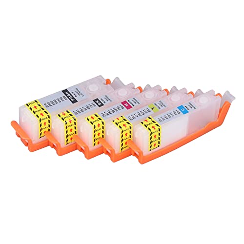 Walfront 5Pcs Ink Cartridge for PIXMA Ink Cartridge Replacement IP7250 MG6350 MG5450 MX925 MX725 MG6450 MG5550 IX6850 Printers