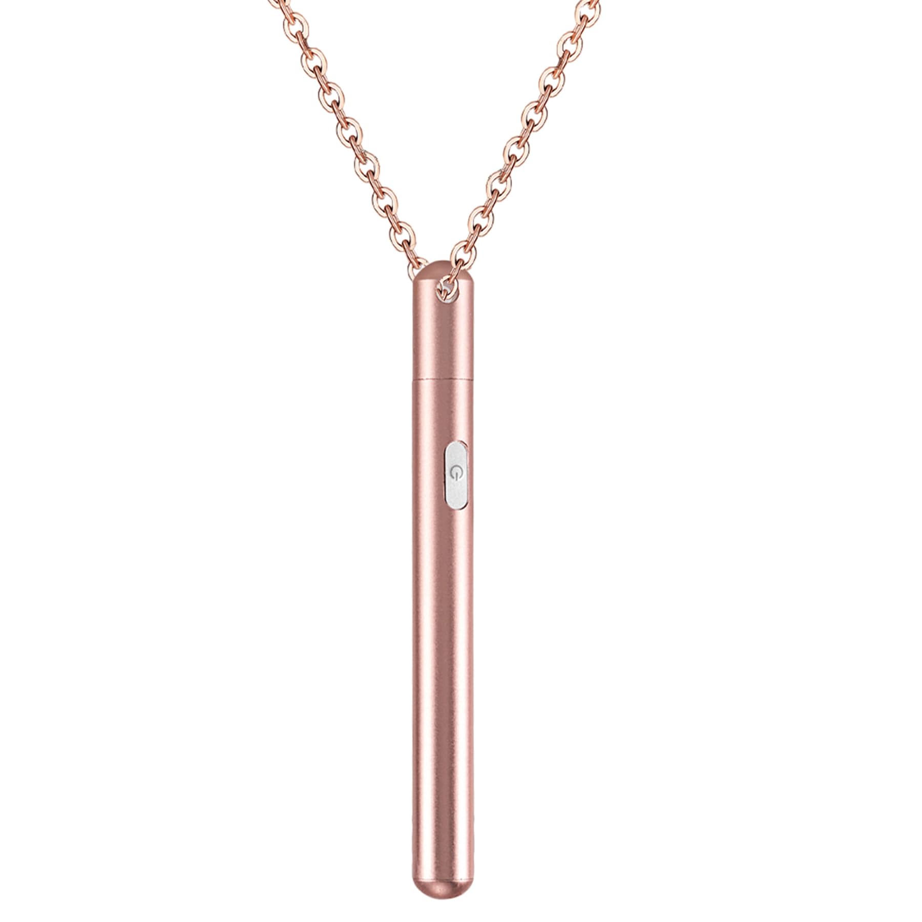 LIKEYO Long Gold Plated Initial Necklaces for Women Sexy Personalized Bar Necklaces, Rechargeable 2-In-1 Necklace Gifts for Wife, Date Night Ideas