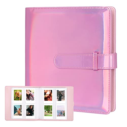 256 Pockets Photo Album for Fujifilm Instax 11 12 9 40 Mini Camera, Polaroid Camera, Photo Album for Fujifilm Instax Mini Evo Liplay 90 8 7+ Instant Camera, Polaroid HP Zink 2x3" Photos (Magic Pink)