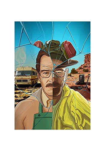 Breaking Bad Poster Walter White Poster TV Movie Poster Print Bedroom Canvas Wall Art Unframe 16x24inch Wiobome