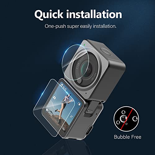 【6 Pcs】STARTRC Osmo Action 2 Screen Protector for DJI Action 2 Accessories,Tempered Glass Screen Cover Protector + Lens Protector for DJI Action 2 Dual-Screen