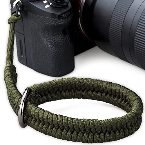 AQAREA Camera Wrist Strap for DSLR Mirrorless Camera, Quick Release Camera Hand Strap with Safer Connector (Green)