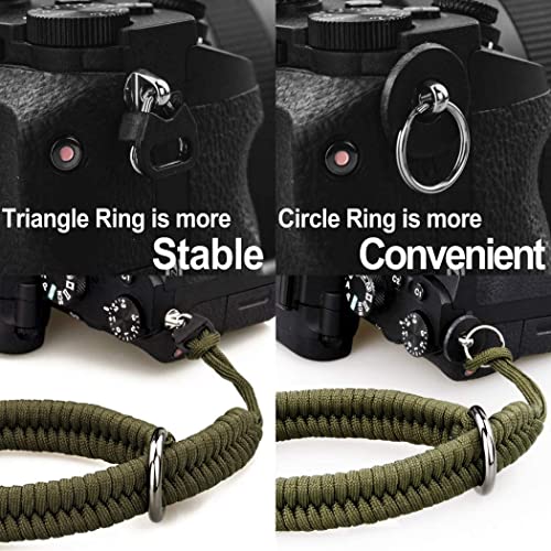 AQAREA Camera Wrist Strap for DSLR Mirrorless Camera, Quick Release Camera Hand Strap with Safer Connector (Green)