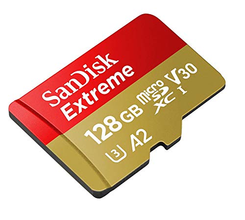 SanDisk MicroSD Extreme 128GB Memory Card Works with GoPro Action Camera Hero 11 Black, Hero11 Black Mini (SDSQXAA-128G-GN6MN) A2 V30 U3 Bundle with 1 Everything But Stromboli Micro SDXC Card Reader