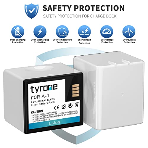tyrone Arlo Pro Battery Replacement,Rechargeable Li-ion Batteries for Arlo Pro, 7.2V 2440mAh Replacement Battery Compatible with Arlo Pro/Arlo Pro 2 Camera VMA4400