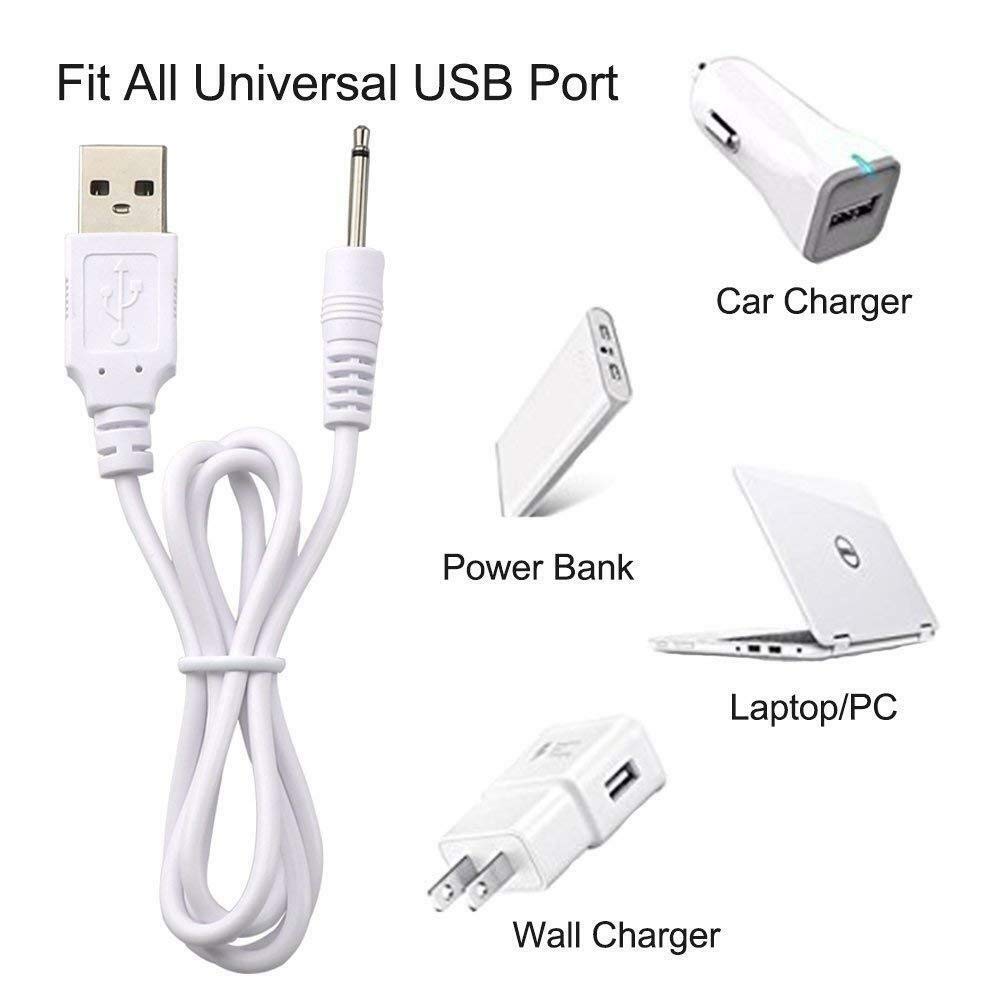 USB Adapter Cord 2.5mm Replacement DC Fast Charging Cable for Rechargeable Wand