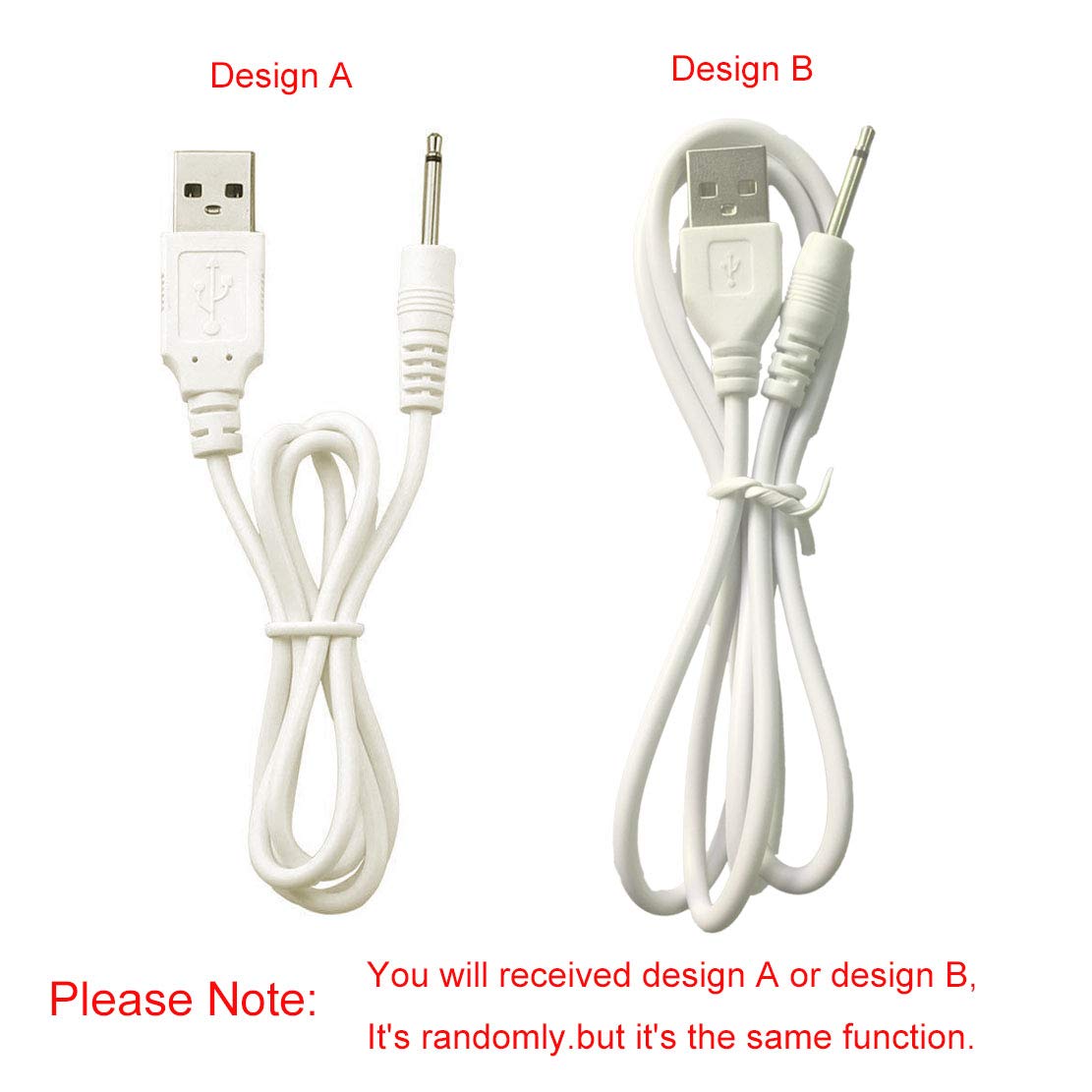 USB Adapter Cord 2.5mm Replacement DC Fast Charging Cable for Rechargeable Wand